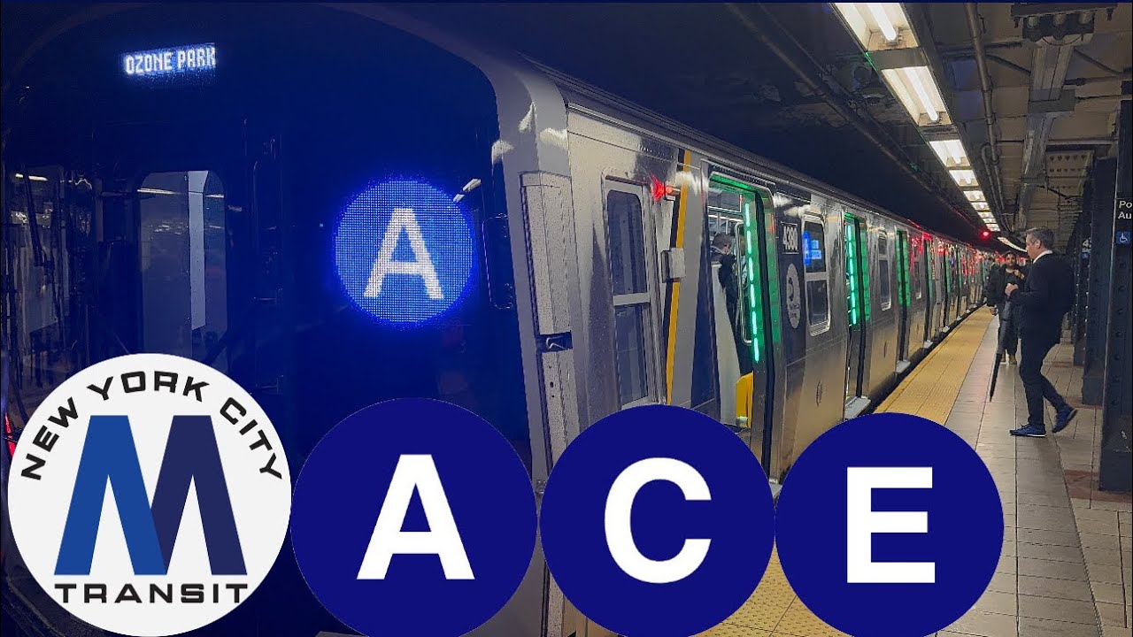 MTA NYCT:(A) (C) (E) Trains Action at 42nd Street Port Authority bus ...