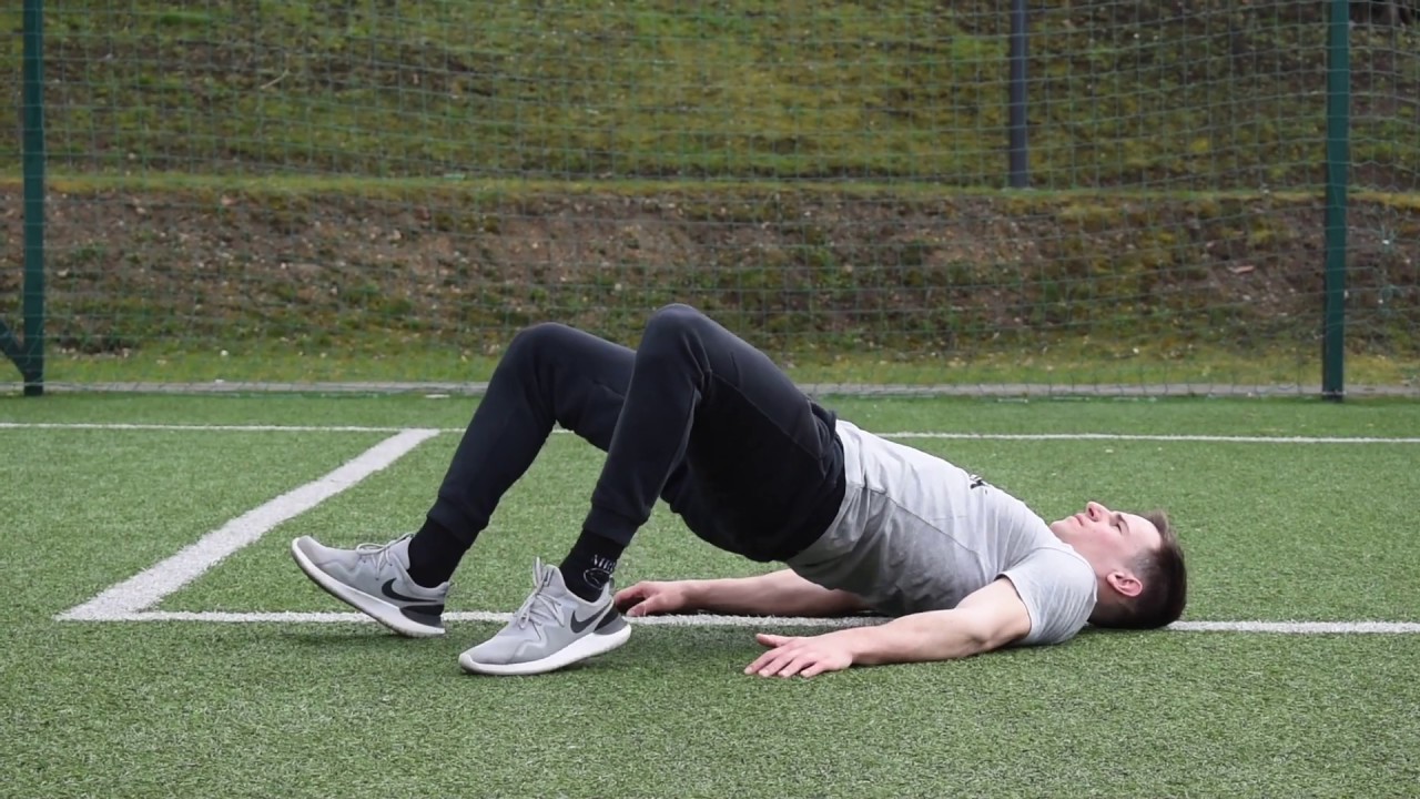 Glute Bridge V Walk Outs - YouTube