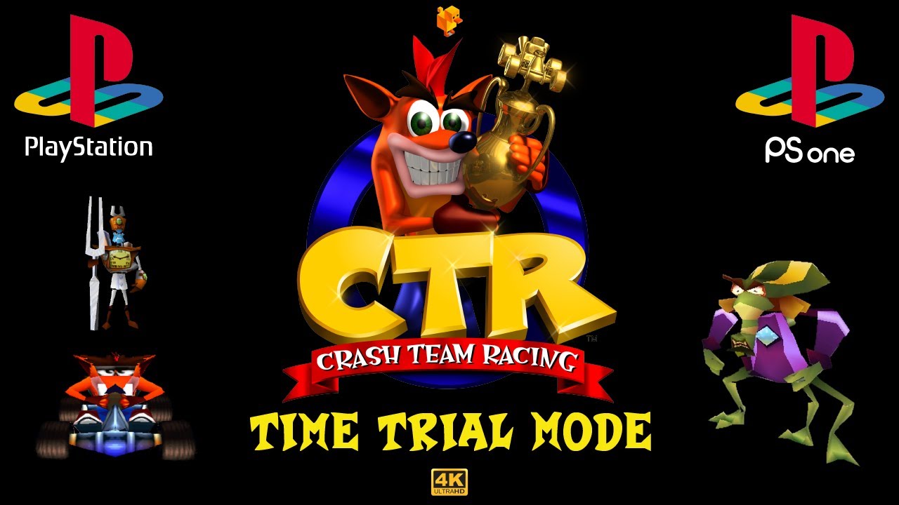 Crash Team Racing (1999) Time Trial Mode (All N. Tropy & N. Oxide ...