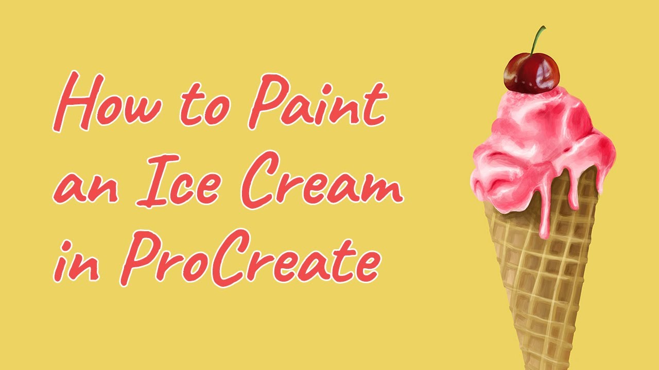 How to paint an Ice Cream - YouTube
