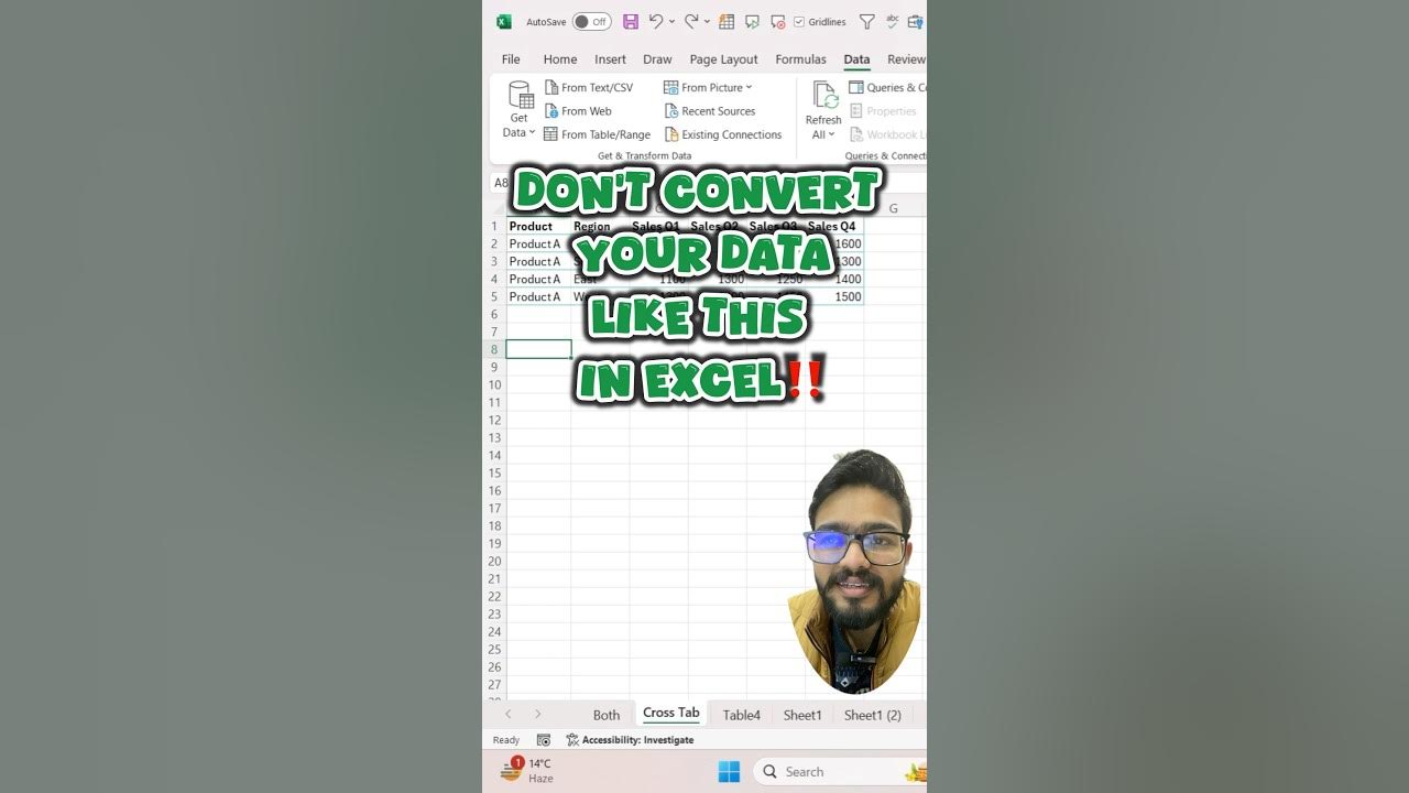 Dont Convert Data Like This In Excel‼️instead Use Power Query Excel Exceltips Powerquery