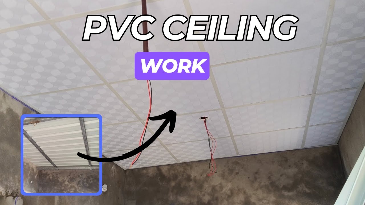 PVC Ceiling Installation Step-by-Step in Telugu | Ceiling Work Tutorial ...