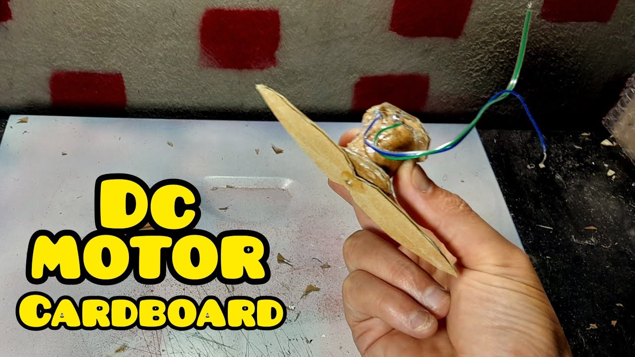 How to make dc motor with cardboard | cardboard dc motor - YouTube