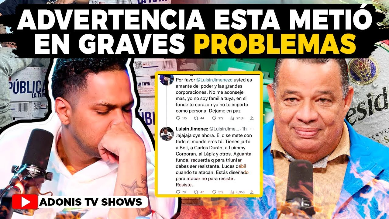 ADVERTENCIA ESTA METIÓ EN GRAVES PROBLEMAS SANTIAGO MATÍAS | ADONIS TV ...