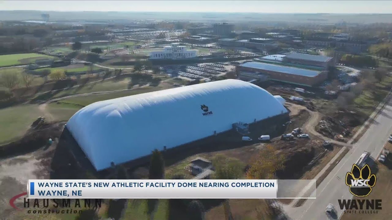 Wayne State's New Athletic Facility Dome Nearing Completion - YouTube