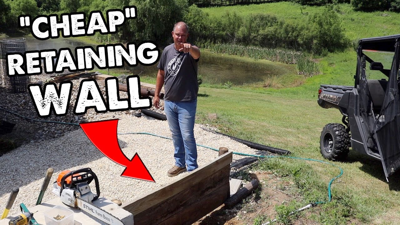 Cheap Retaining Wall: It was FREE! - YouTube