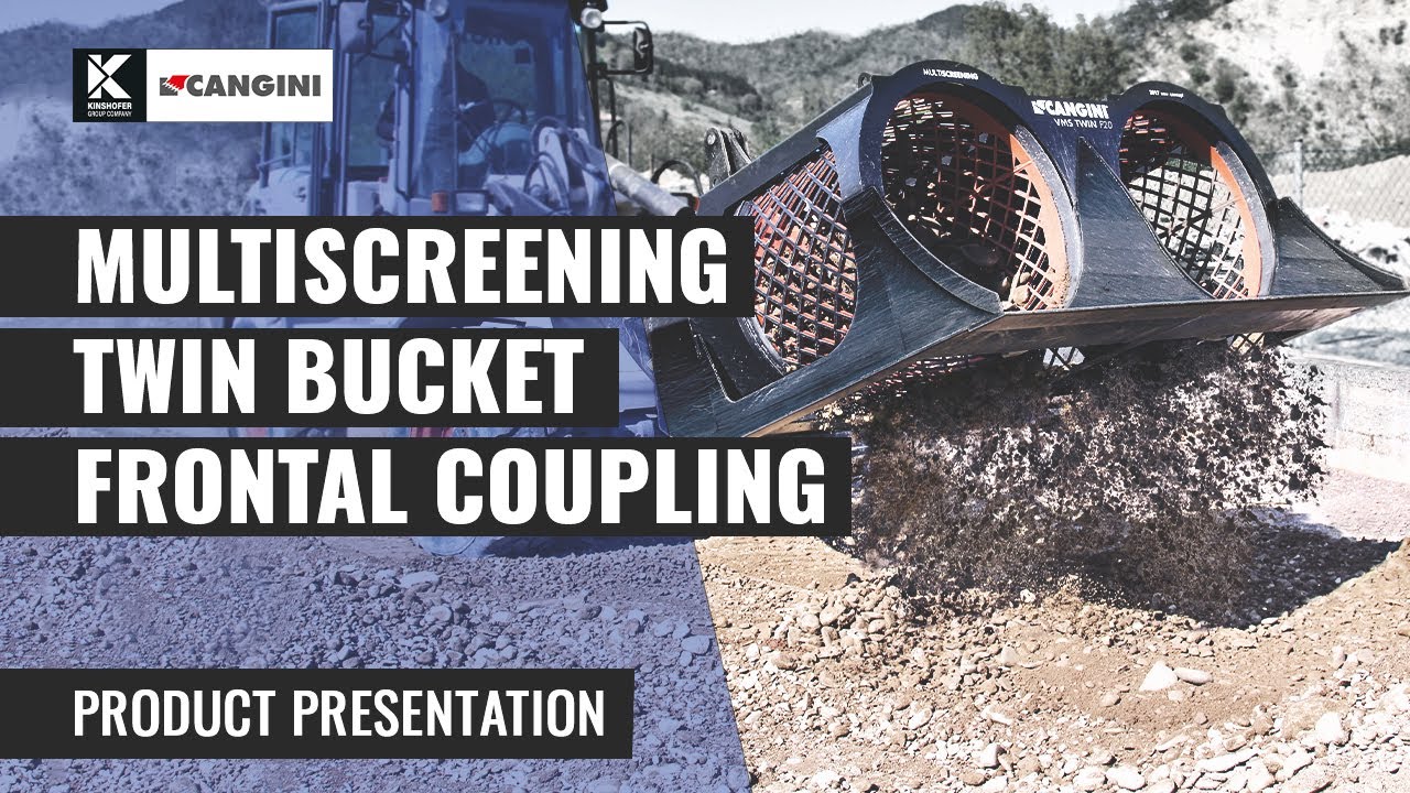 Multiscreening Twin Bucket Frontal Coupling | Cangini Benne - YouTube