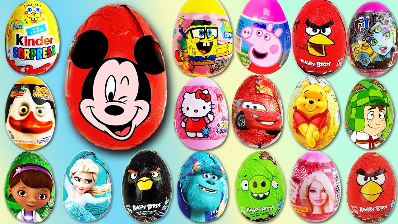 Surprise Eggs Mickey Mouse , Surprise Eggs Unboxing + Surprise Eggs ...