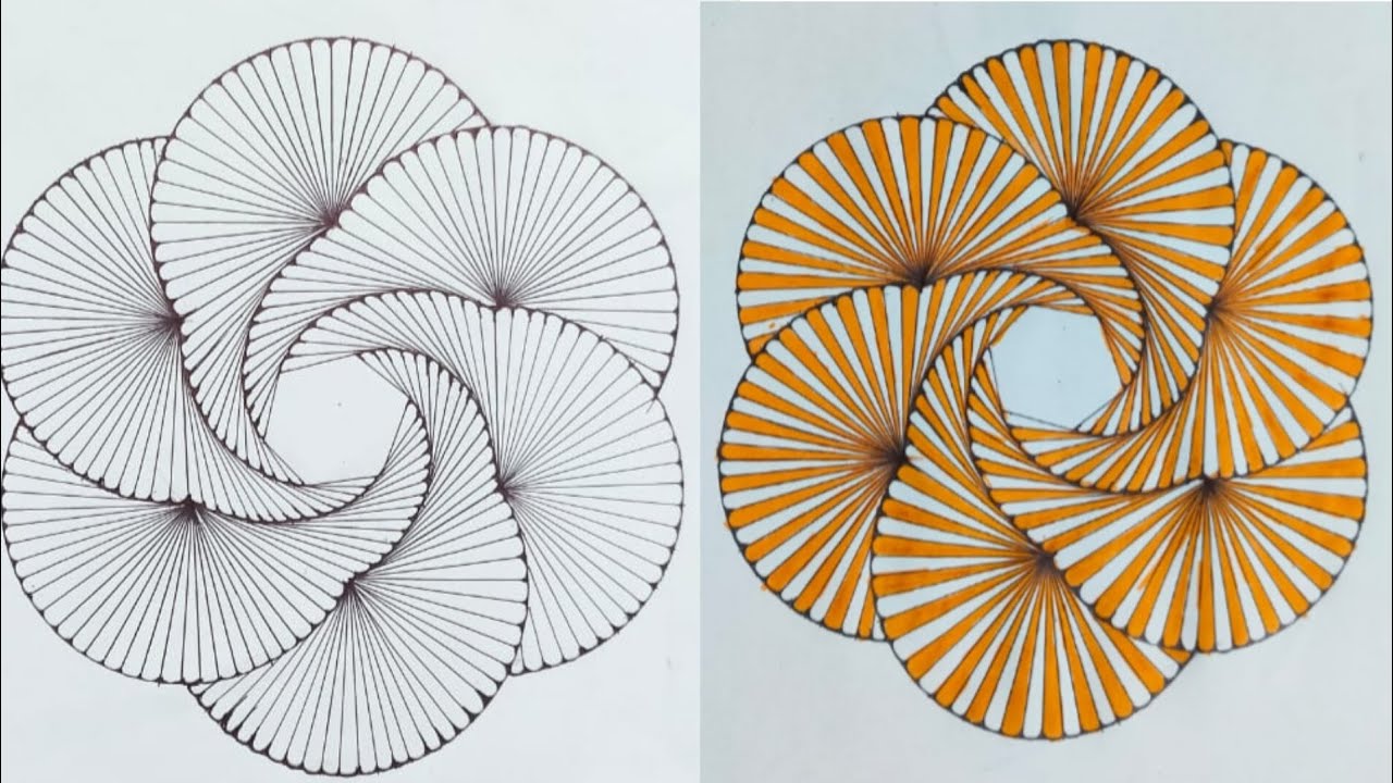 😍simple,Attractive maths Geometrical pattern drawing step by step# ...