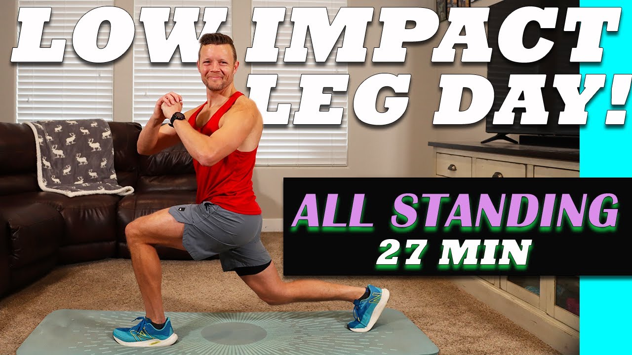 Low Impact 27 Min Leg Day HIIT Workout. Lower Body | No Equipment | All ...