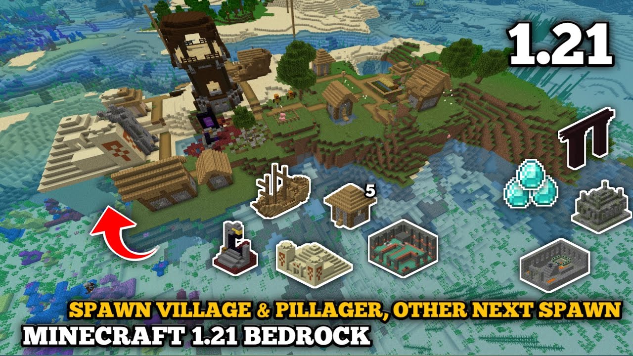 [Bedrock Seed] Minecraft 1.21 Seed - Spawn Village & Pillage, Other ...
