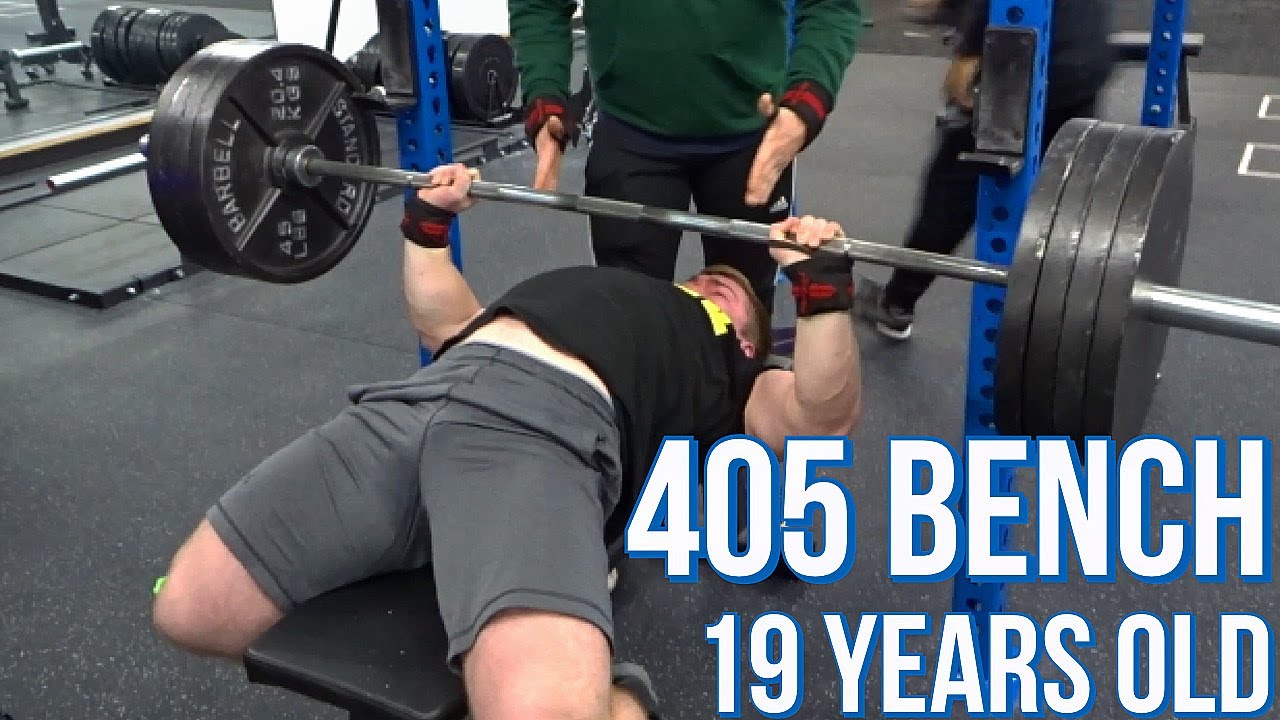 405 Bench Press At 19 Years Old! - YouTube