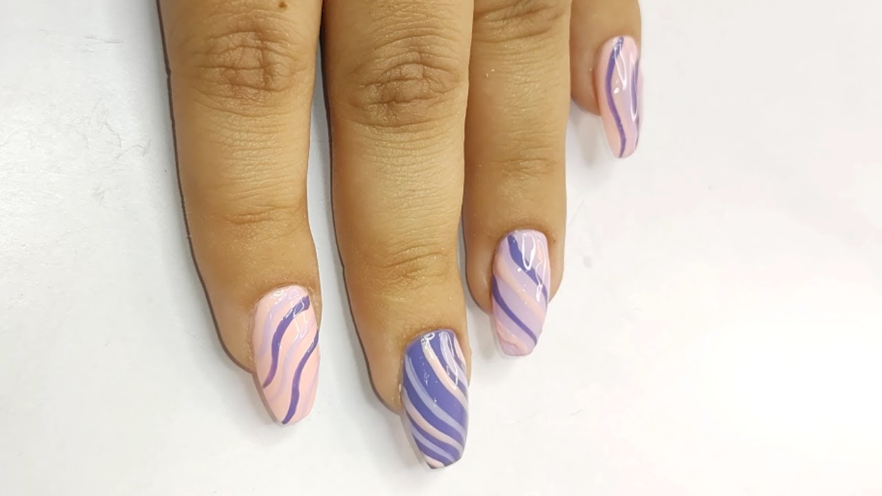 #84 easy swirl nail art design | nail art design for beginners | new ...