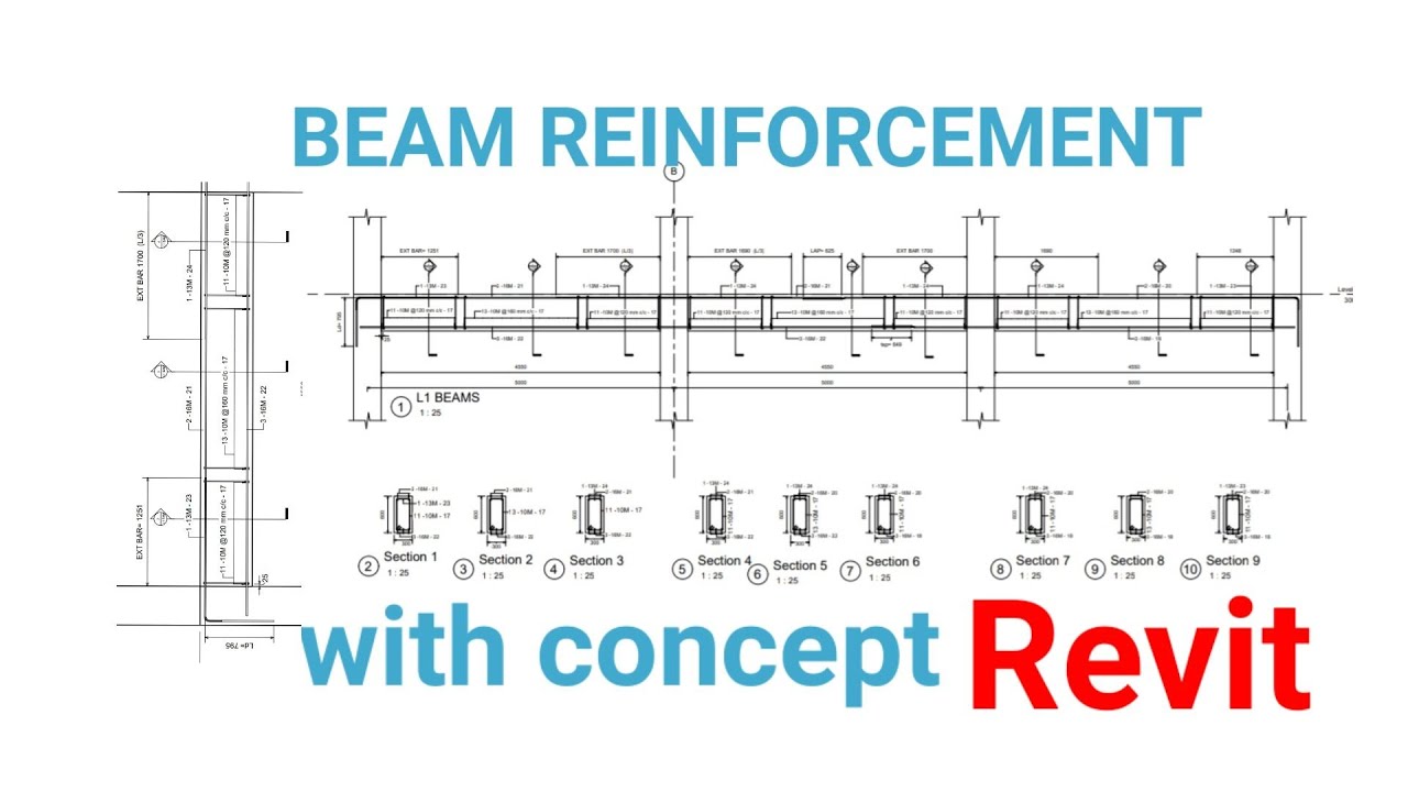 Beam reinforcement (Part D) | Apply tags step by step| Revit | - YouTube