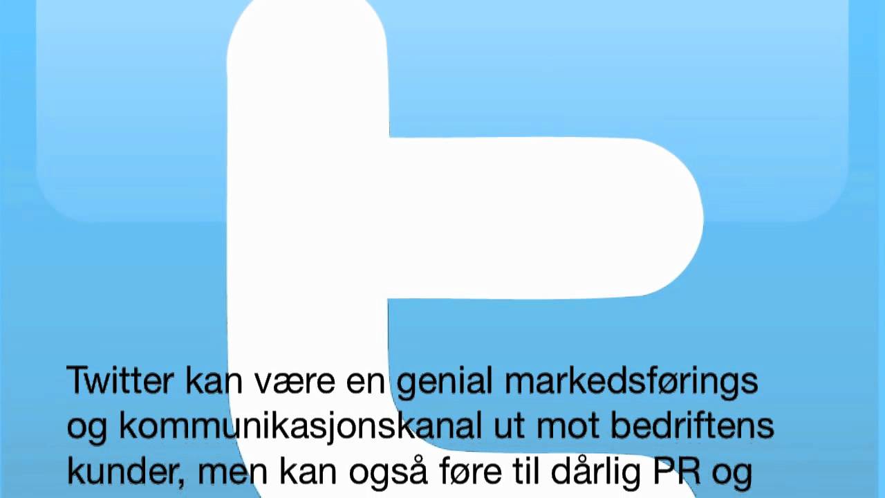 Sosiale Medier - Twitter Høst 2012 BI Trondheim - YouTube