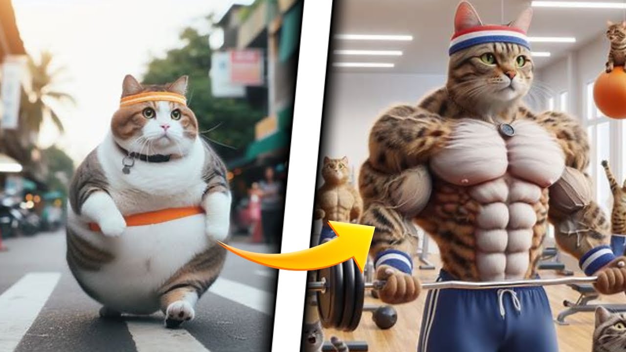 Cat Wants To Be Strong 😽 ️ #cat - YouTube