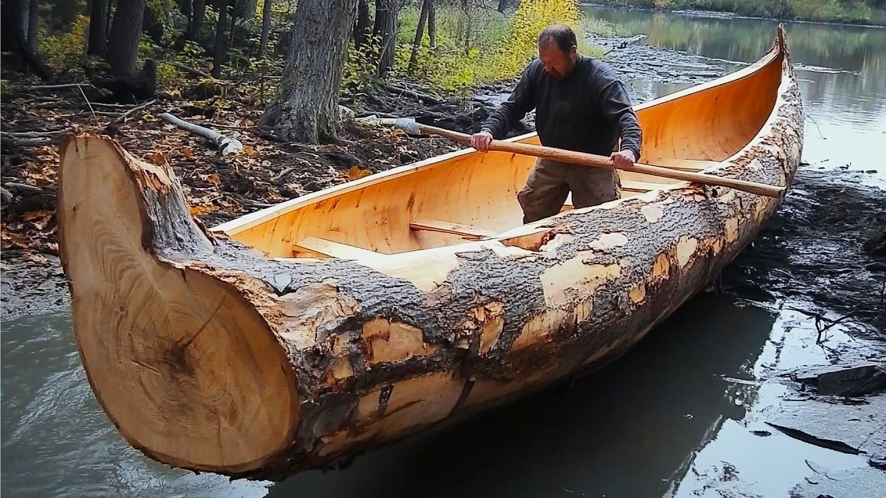 Make Your OWN CANOE Like a PRO From Scratch | Start to Finish Build by ...