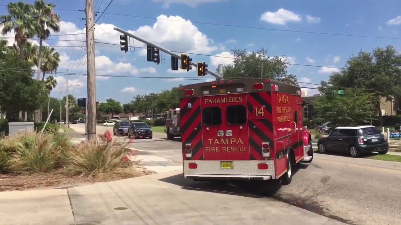 Tampa Fire Rescue Engine 14 And Rescue 14 Returning And Responding ...