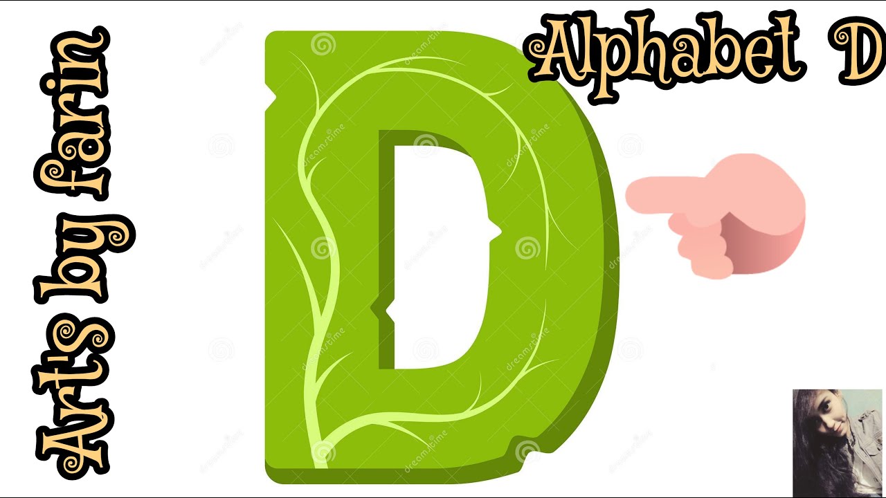 How to draw the letter D in the alphabet || draw the letter D and color ...