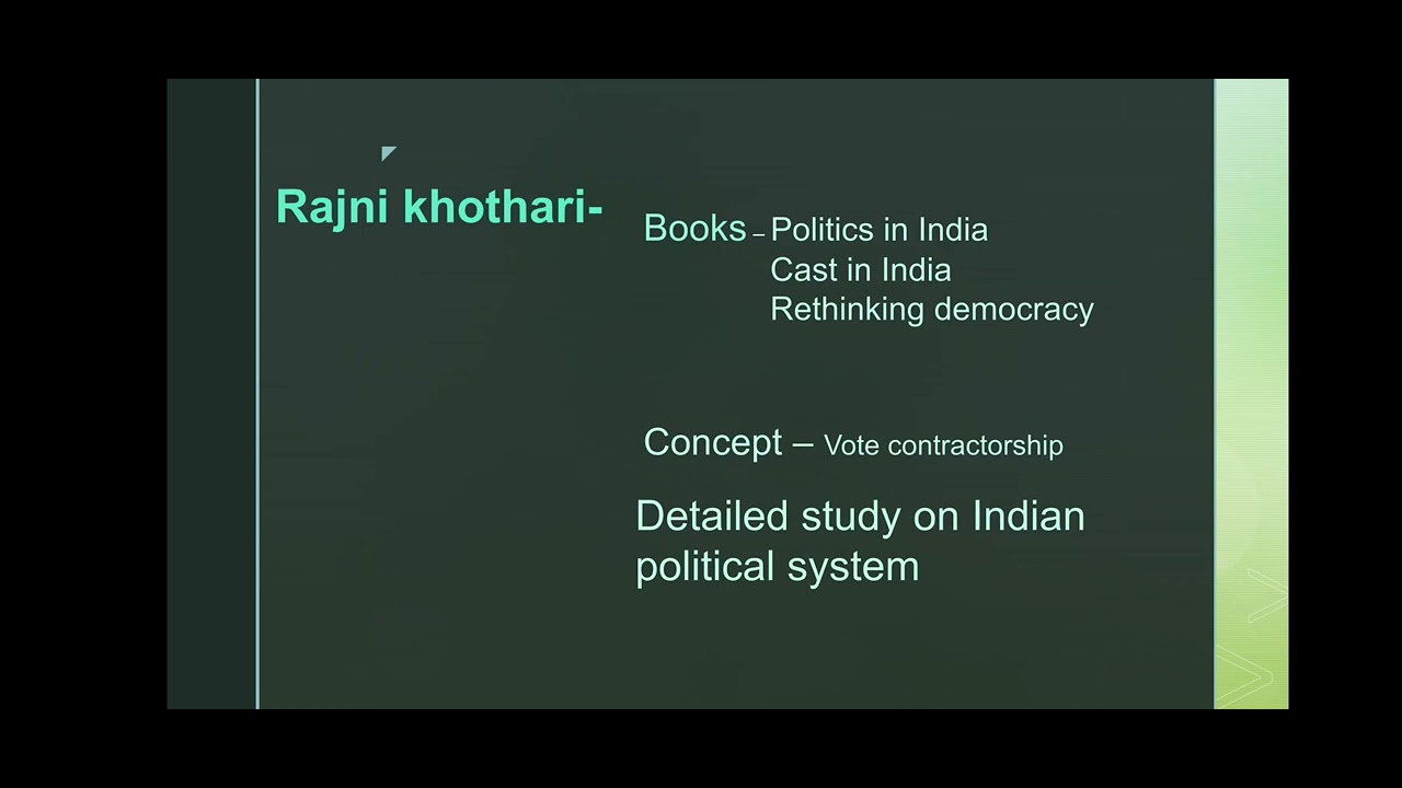 Rajni kothari famous work in sociology pyq based 🙏 - YouTube