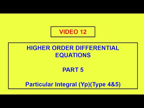 Higher Order Differential Equations PART 5|| STUDY OP - YouTube