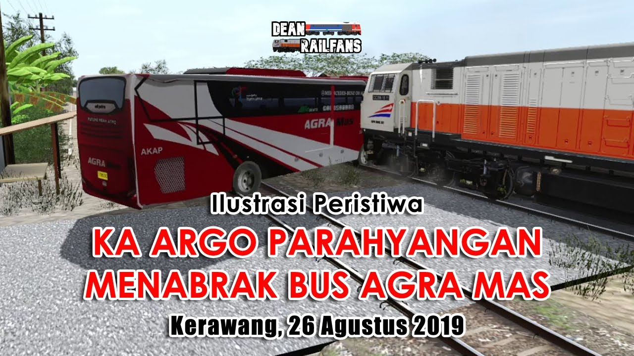 Kecelakaan BUS AGRA MAS di TABRAK KERETA API ARGO PARAHYANGAN 2019 ...