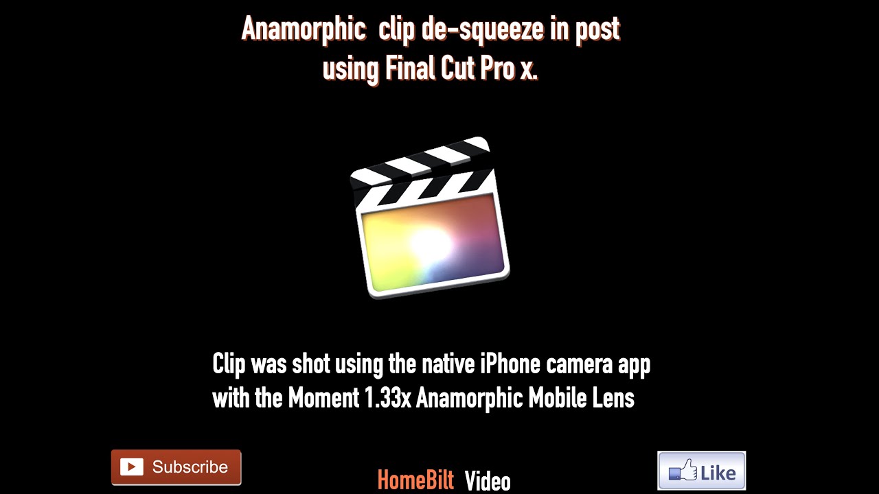 Anamorphic clip de-squeeze using Final Cut Pro x. #aircraft # ...