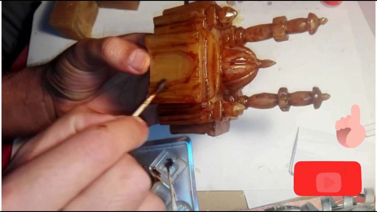 sculptured a mosque model of soap, نحت مجسم مسجد من الصابون - YouTube
