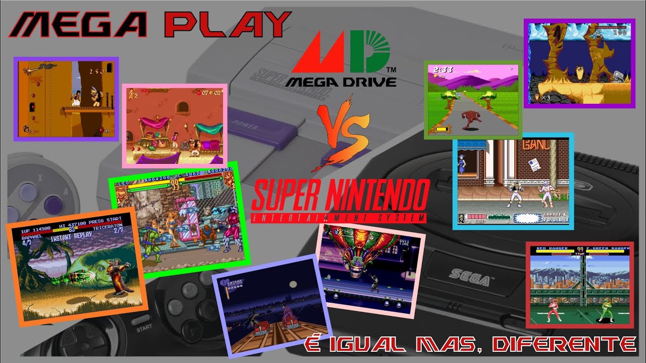 Mega Drive vs Super Nintendo: É igual, mas diferente #MegaPlay (A.L.Ex ...
