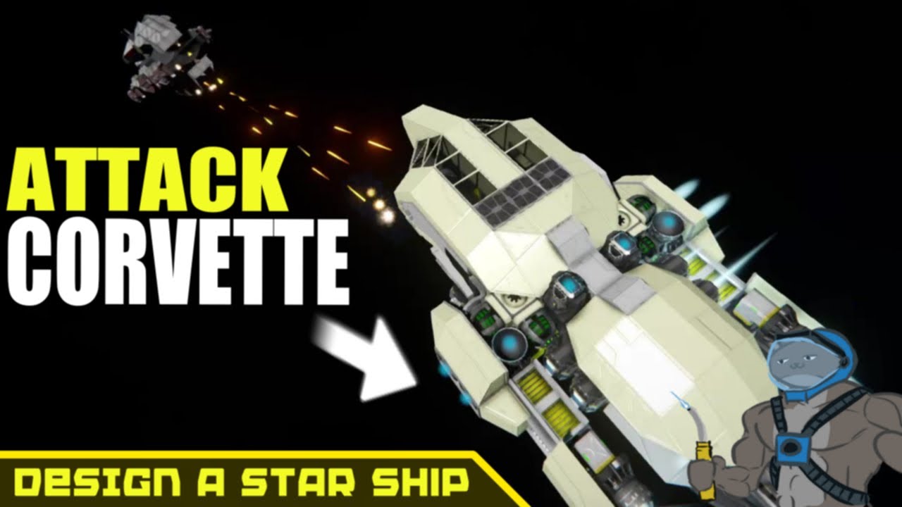 The Kila Attack Ship| CORVETTE (Space Engineers) Design a Starship #025 ...