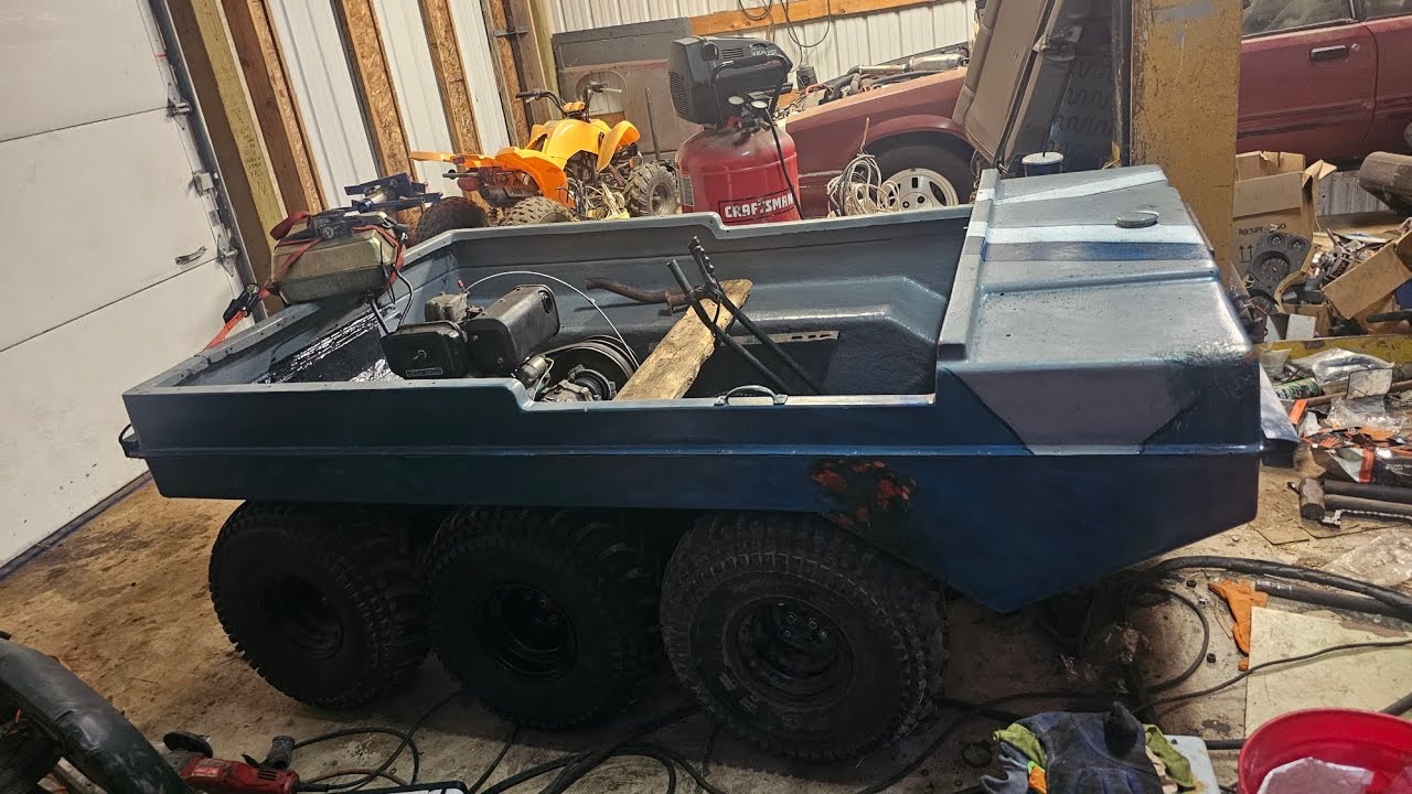 Mini HEMTT!?! Restoration of vintage 6x6 amphibious ATV! - YouTube