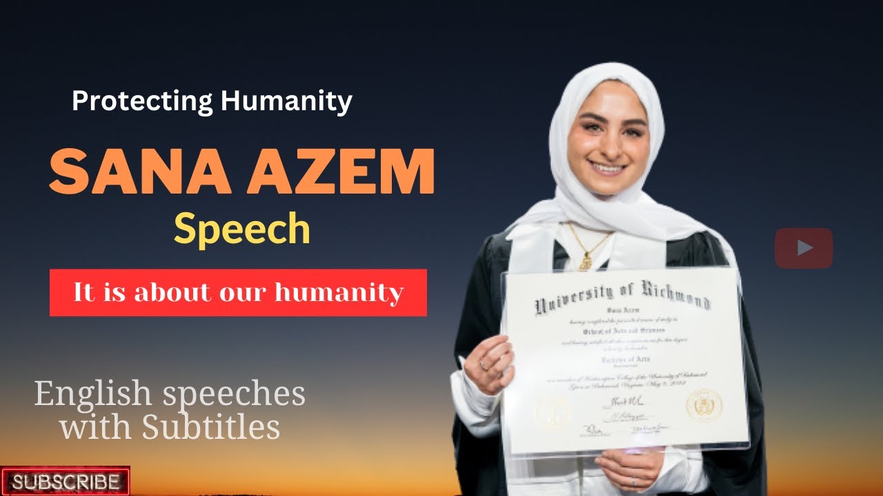 MNG English Speech | Sana Azem Graduation | What happens outside our ...