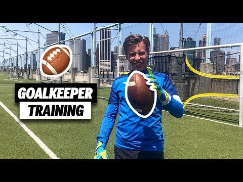 Crazy Goalkeeper Training | Using An American Football