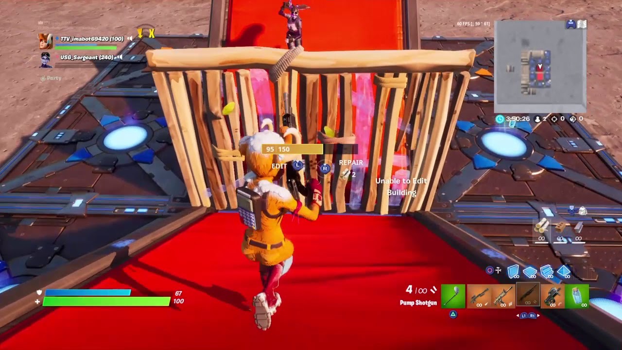 Fortnite 1v1 200 ping* - YouTube