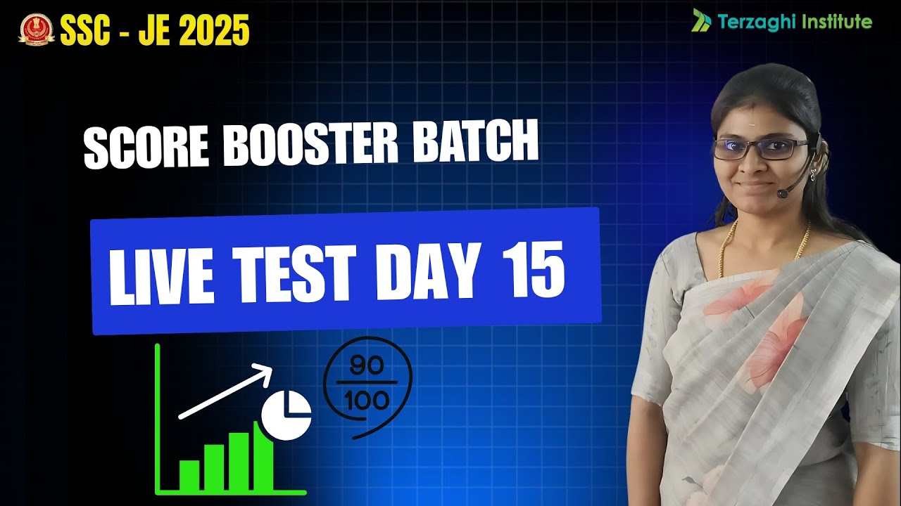 🔴Score Booster Batch Day 15 | SSC JE 2025 | Terzaghi Institute - YouTube