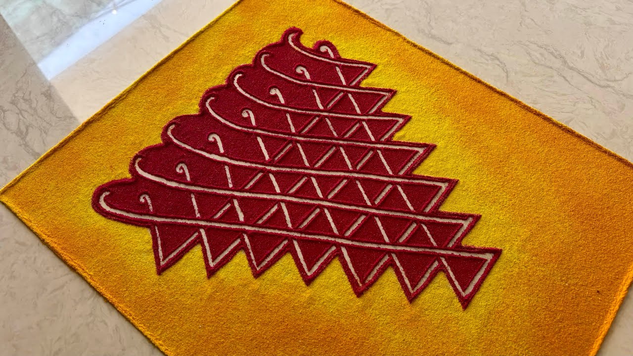 Saraswati puja special rangoli/ vasant panchami rangoli/ सरस्वती यंत्र ...