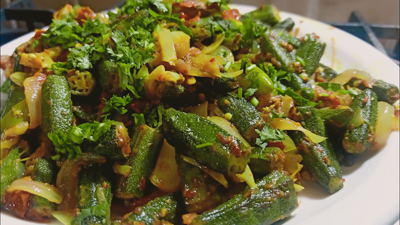 pindiya piyaz || (lady finger) Food fashion - YouTube