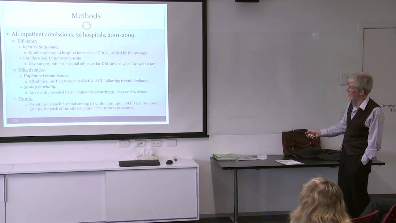Prof. Peter Davis - Evaluating Hospital Performance in Three Dimensions ...