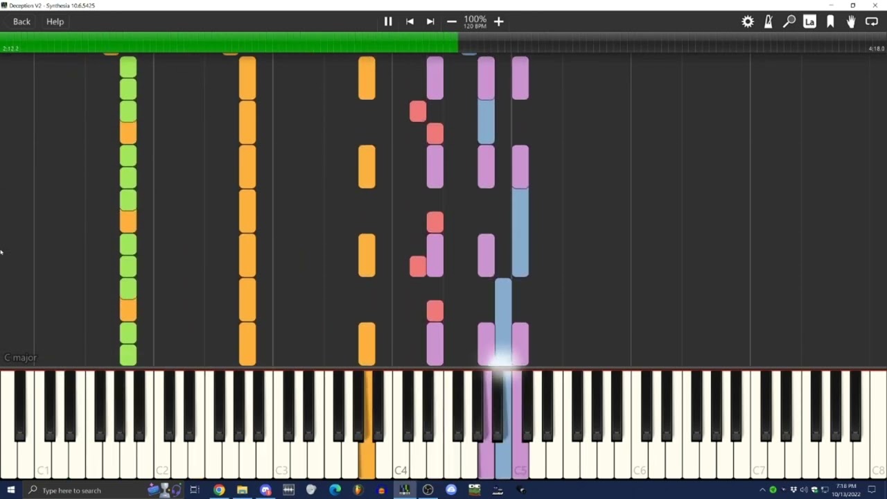 (V2) Deception - Spaze (Geometry Dash Music) - Synthesia Cover - YouTube