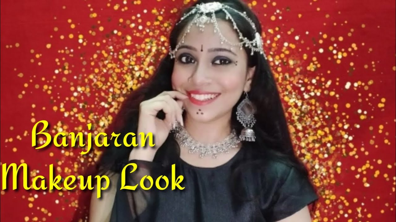 Banjaran Makeup Look with Oxidized jewelry || Rajasthani dance makeup ...