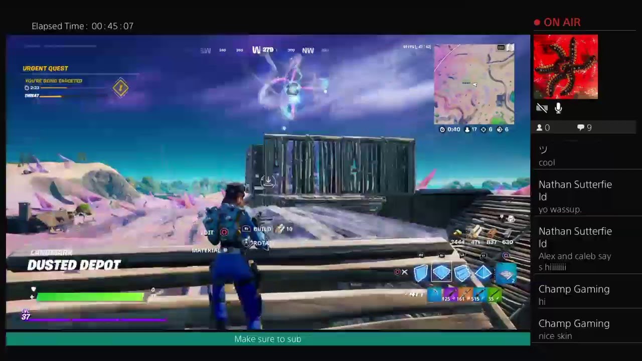 Fortnite playing with the new ps4 exclusive skin - YouTube