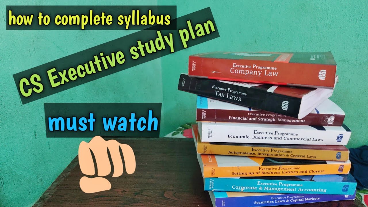 How To Study For The Cs Executive Programme Dec 2022 - YouTube