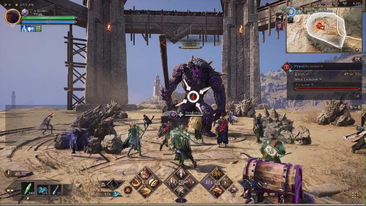 Throne And Liberty - Excavator-9 Boss Battle! - YouTube