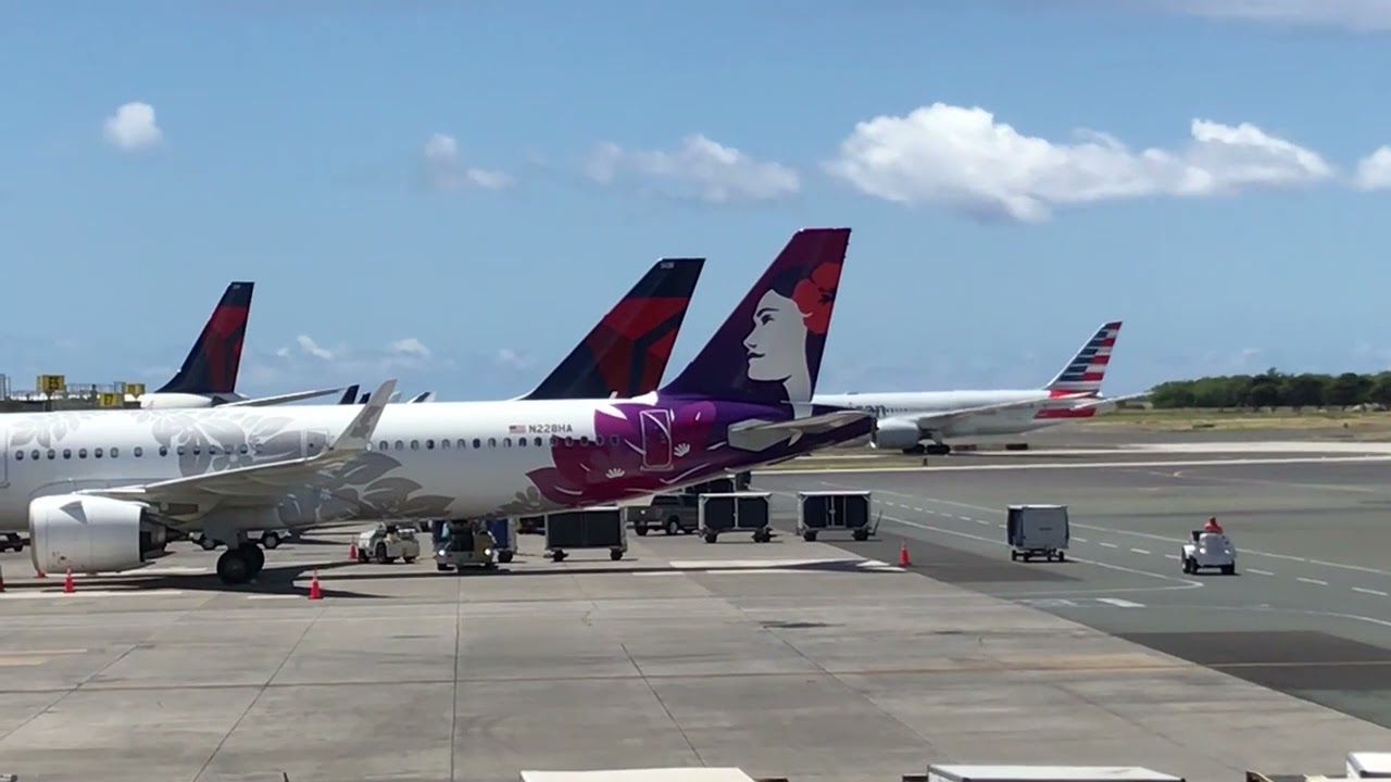Honolulu International Airport Plane Spotting HNL Daniel Inouye - YouTube