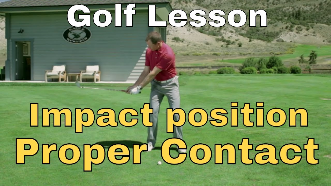 Golf Tip - Impact position and proper contact - YouTube