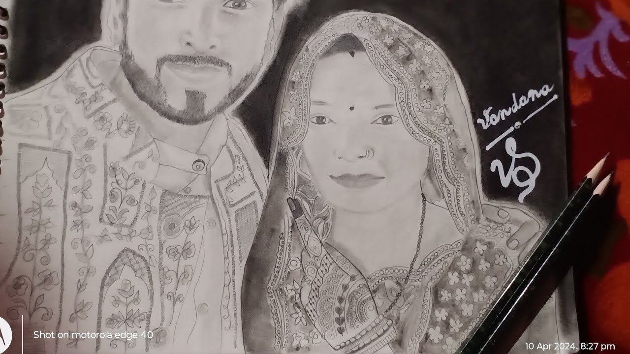 learn how to draw realistic portrait of an indian girl #youtubeshort # ...