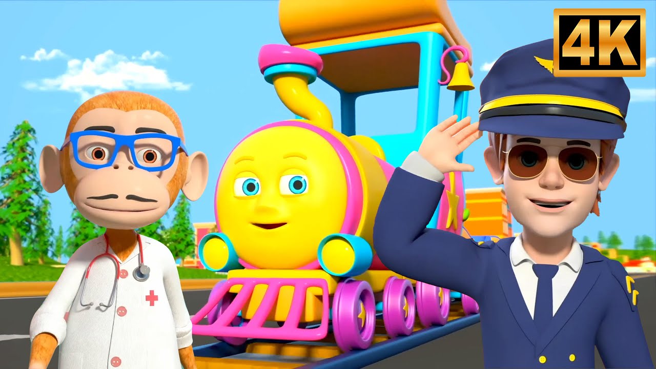 Community Helpers, Kids Learning Videos & Nursery Rhymes by Huffy Puffy ...