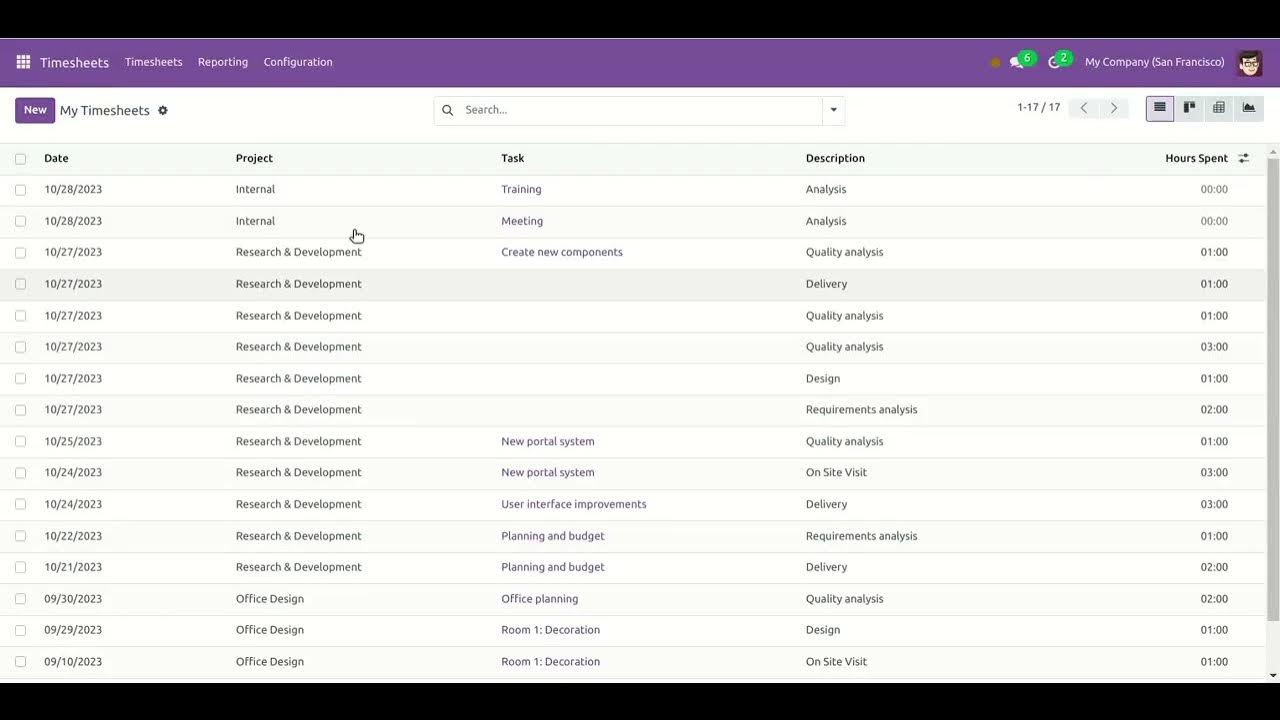 Import Employee Timesheet from CSV/Excel file Odoo - YouTube