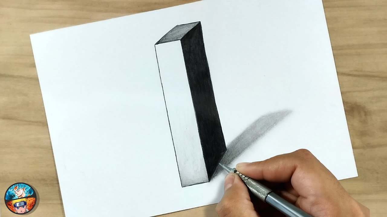 Como Dibujar la letra I en 3D - Drawing the letter I in 3d - graphite ...