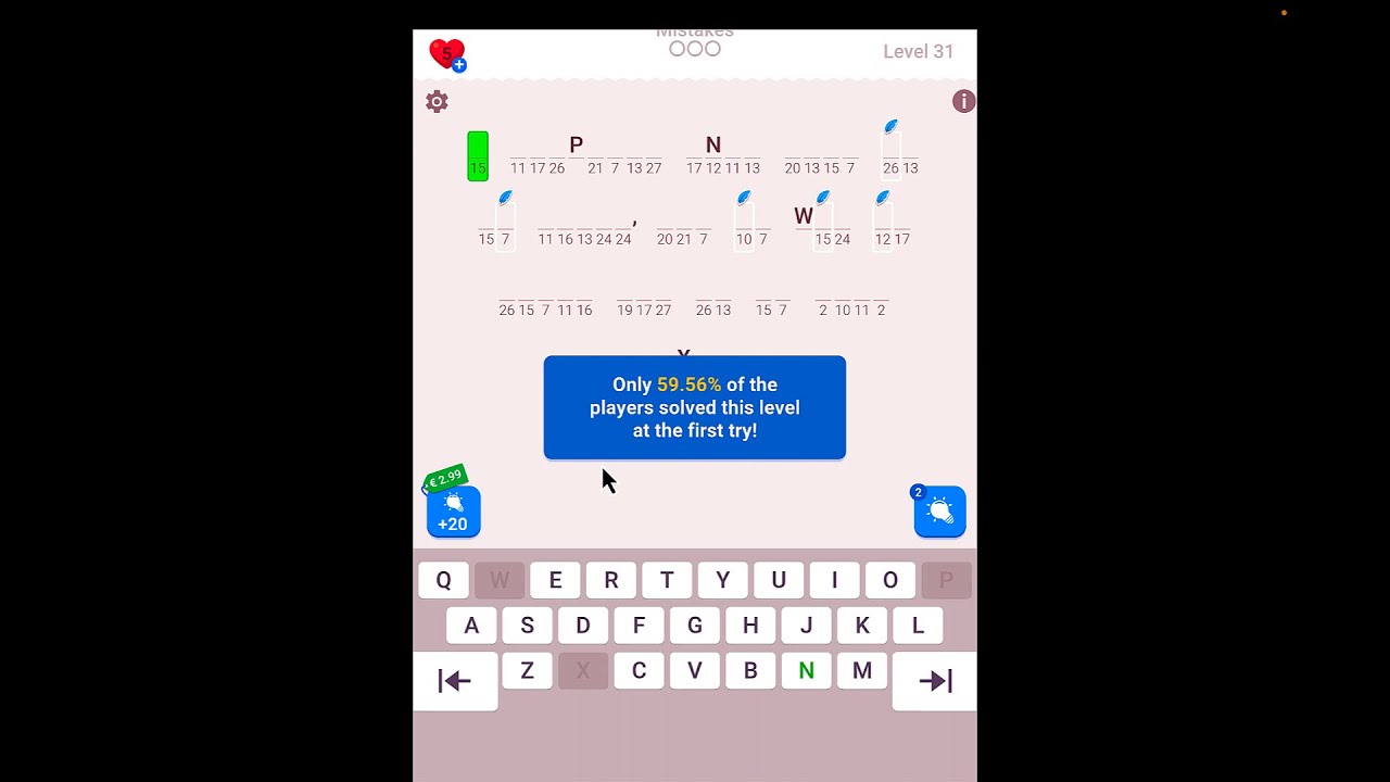 Master Cryptogram: Word Brain Puzzle Levels 31 - 35 | Step-by-Step ...